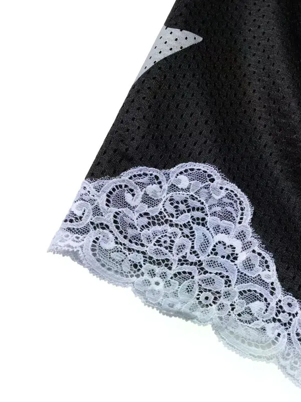 Aries Lace-trim Airtex Shorts