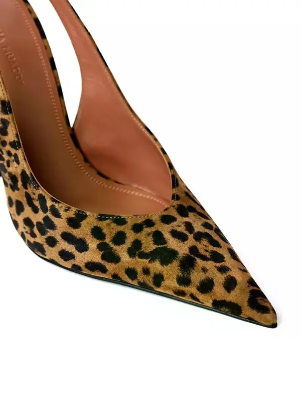 Amina Muaddi Anok Slingback Point Pumps - Brown