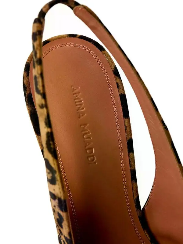 Amina Muaddi Anok Slingback Point Pumps - Brown