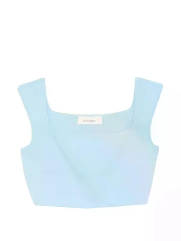 Max Mara Sleeveless Square-neck Top - Blue