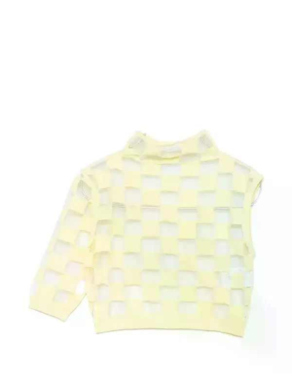 Max Mara Openwork Short-sleeve Top - Yellow