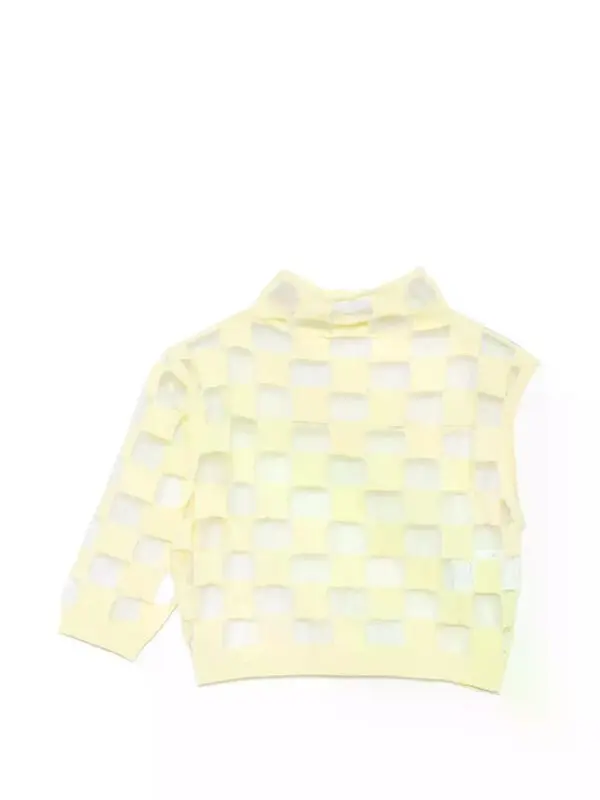 Max Mara Openwork Short-sleeve Top - Yellow