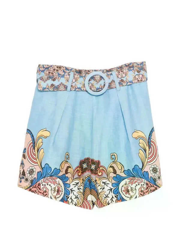WE ARE KINDRED Evelyn Belted Shorts - Blue