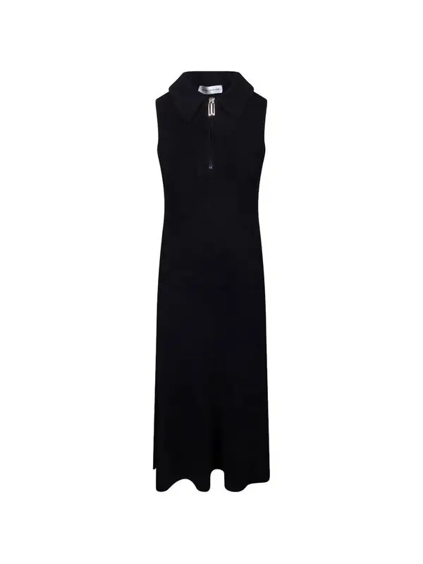 Victoria Beckham Collared Midi Dress - Black