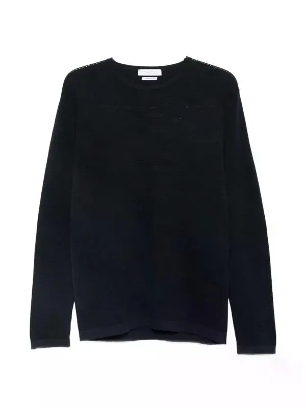 DANIELE FIESOLI Textured Crew Neck Sweater - Blue