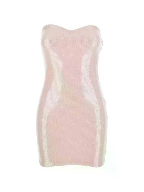 TWENTY FOURHAITCH Sequin-embellished Mini Dress - Pink