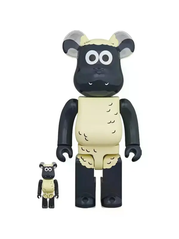 MEDICOM TOY Bearbrick Shaun The Sheep 1000% Sculptures - Black