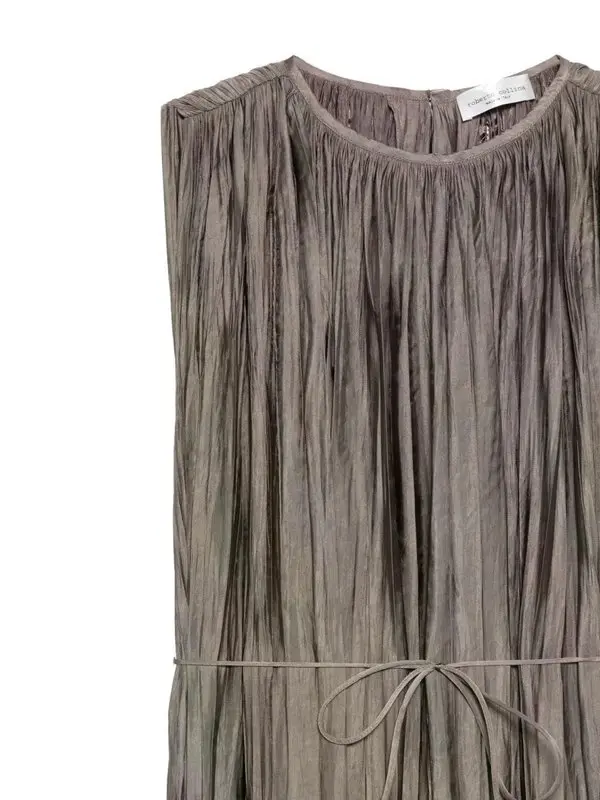 ROBERTO COLLINA Pleated Maxi Dress - Brown