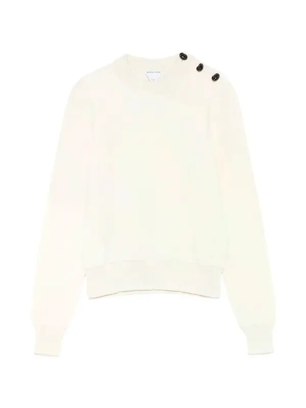 Bottega Veneta Button-detailed Sweater - Neutrals
