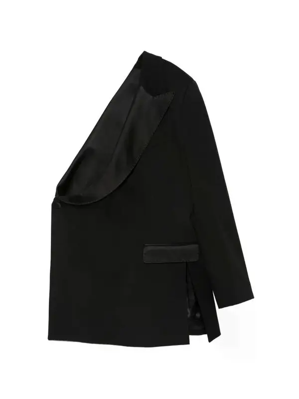Dolce & Gabbana One-shoulder Asymmetric Blazer - Black