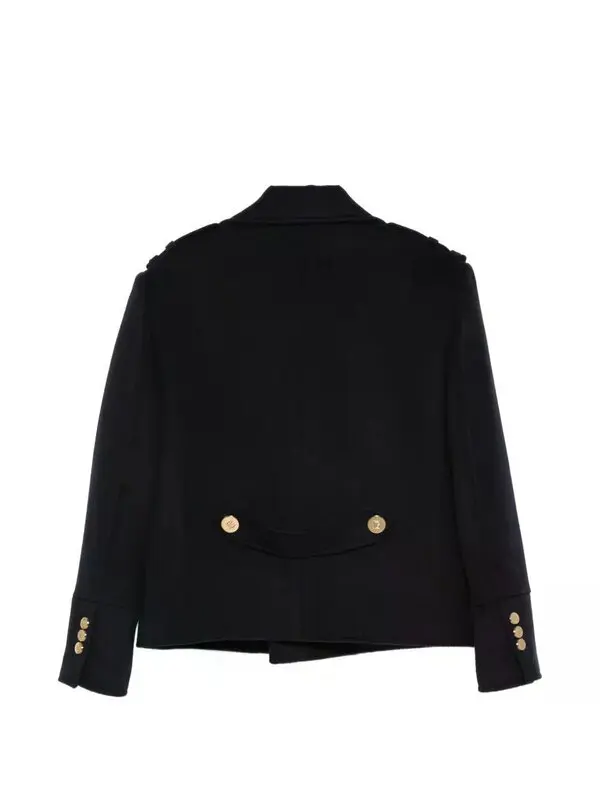 Balmain Double-breasted Pea Coat - Blue