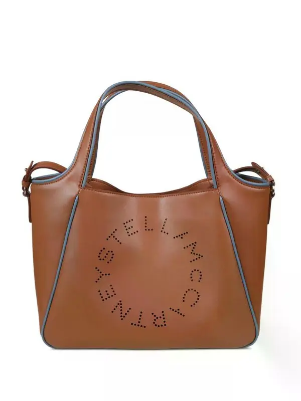 Stella McCartney Perforated Shoulder Bag - Brown