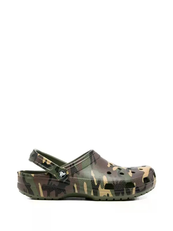 CROCS Classic Camouflage Clogs - Green