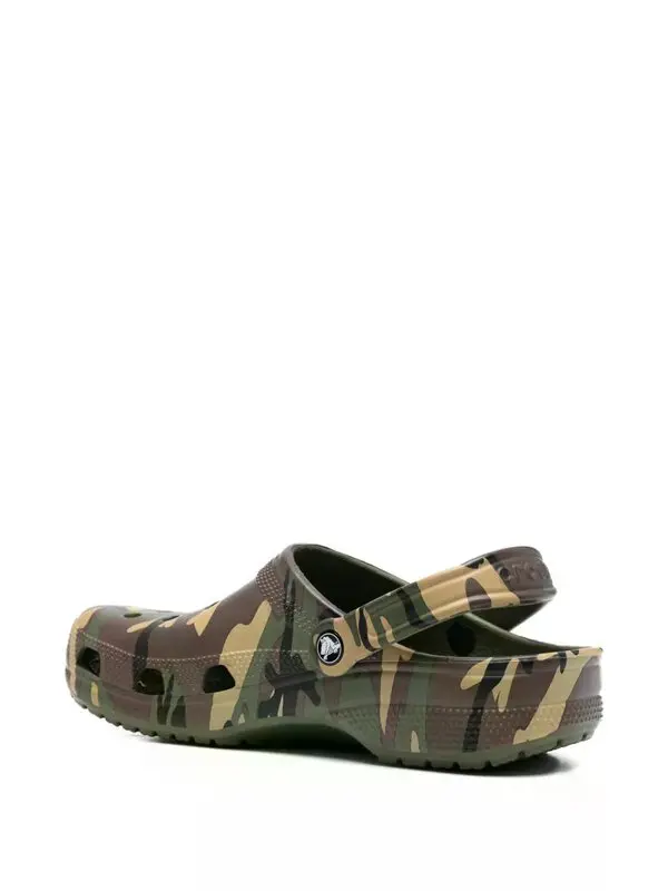 CROCS Classic Camouflage Clogs - Green