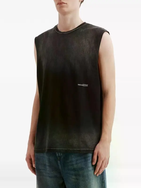 Izzue Crew-neck Sleeveless T-shirt - Black