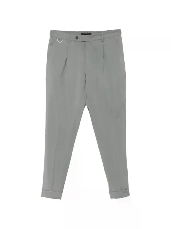 LOW BRAND D-ring Pleated Trousers - Grey