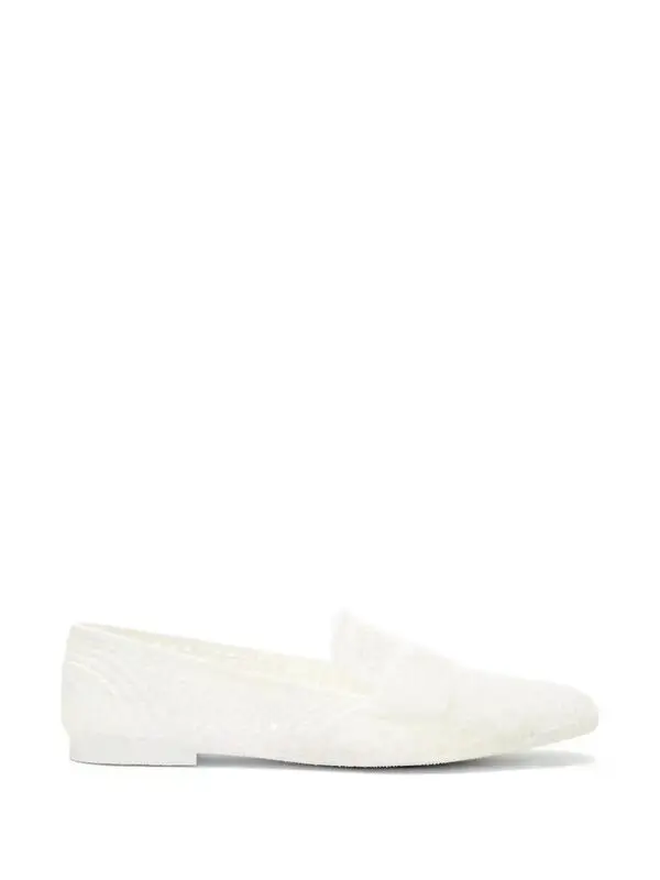 Casadei Tonal-effect Braided Loafers - White