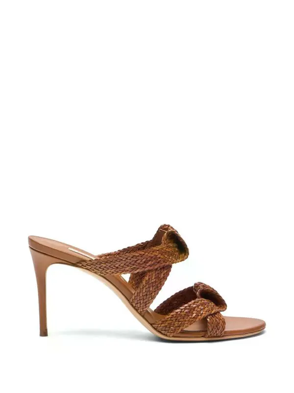 Casadei Julia Mariposa Heeled Mules - Brown