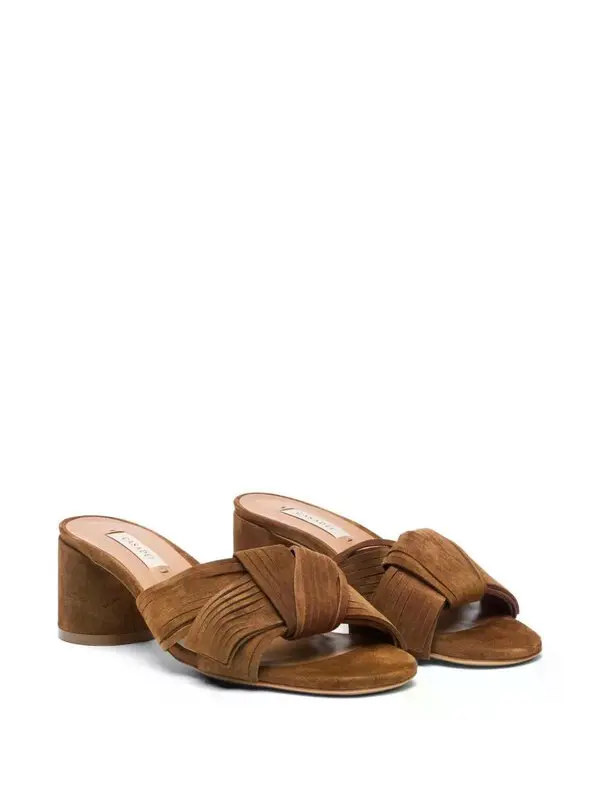 Casadei Cleo Xanadu Suede Mules - Brown