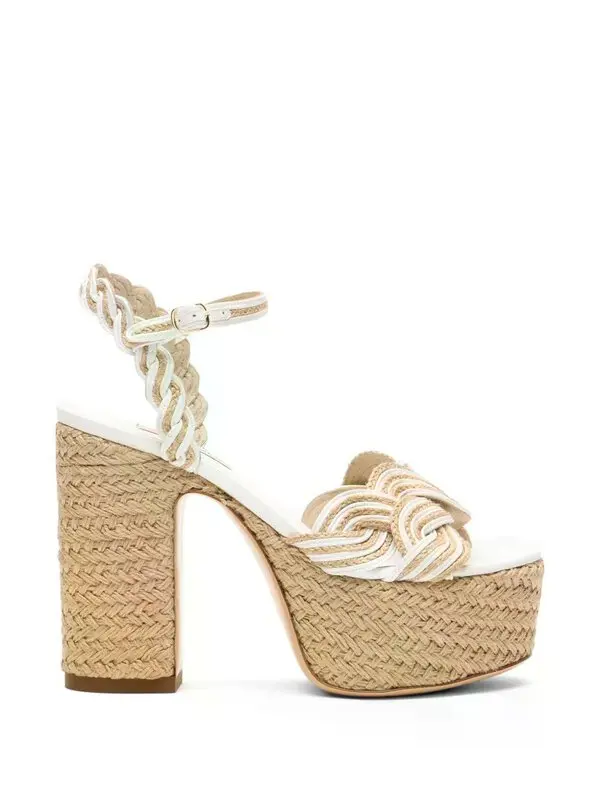 Casadei Thaiti Platform Sandals - White