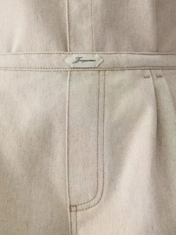 Jacquemus Le Short De Nimes Amelo Pleated Shorts - Neutrals