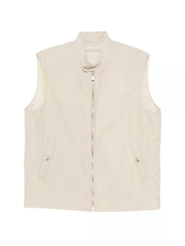 Eleventy Gilet With Pockets - Neutrals