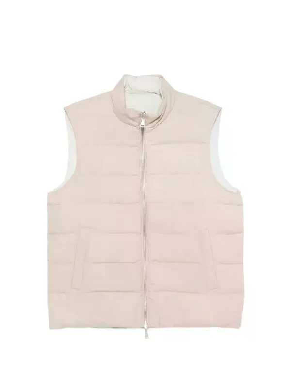 Eleventy Reversible Quilted Gilet - Neutrals