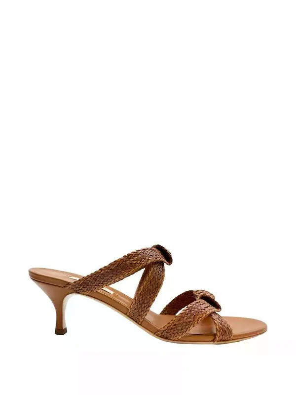 Casadei Julia Mariposa Braided Knot Sandals - Brown