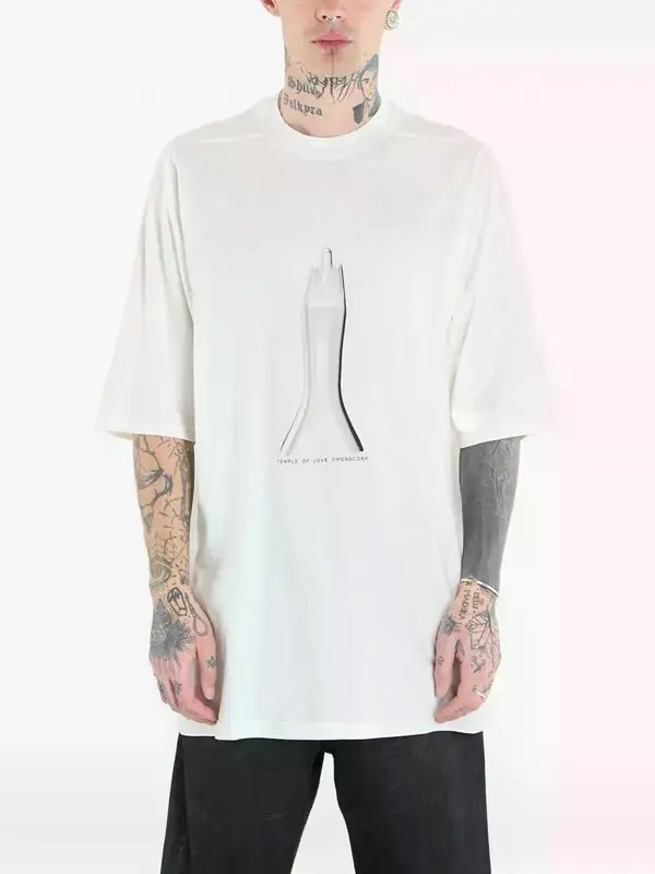 Rick Owens Graphic Jumbo T-shirt - Neutrals