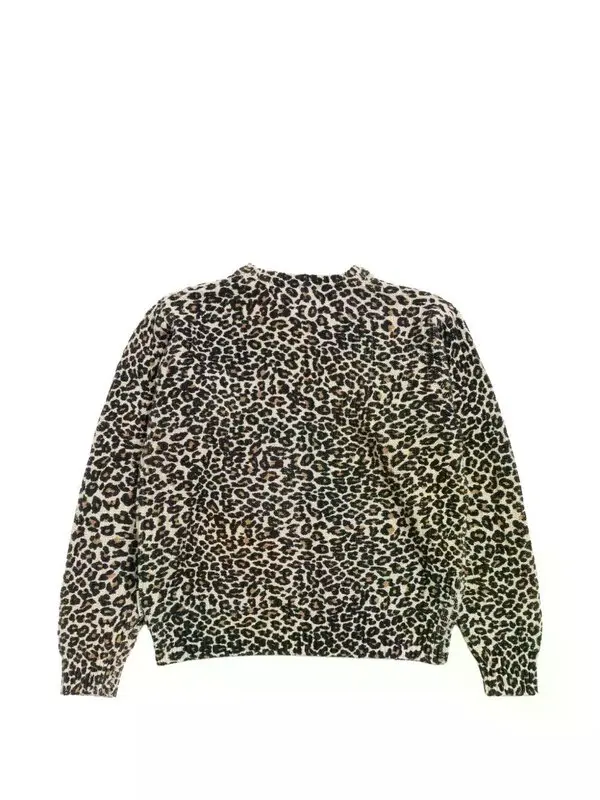 StÜssy Leopard Crewneck T-shirt