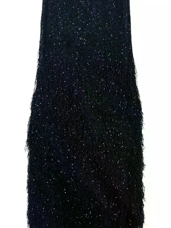 Giorgio Armani Sequined Fringed Maxi Dress