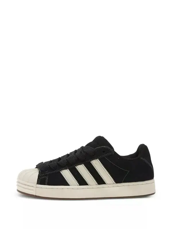 Adidas Superstar Three-stripe Sneakers - Black