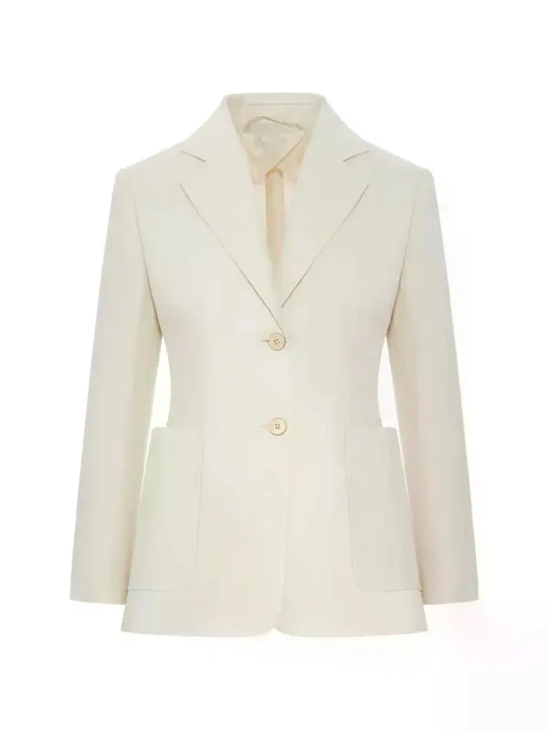 Max Mara Two-button Jacket With Patch Pockets - Neutrals