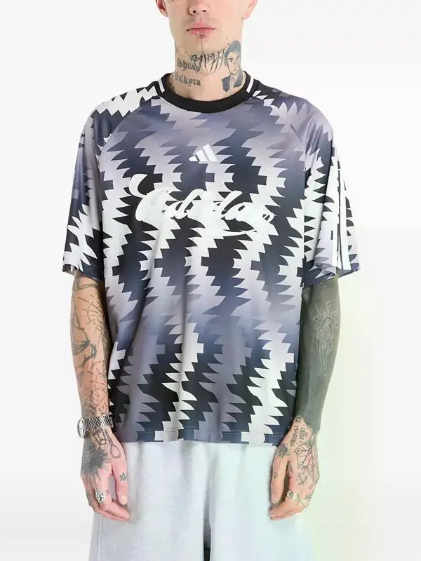 Adidas Zig-zag Printed T-shirt - Grey