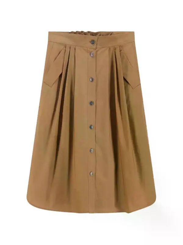 8PM Button Detailed Skirt - Neutrals