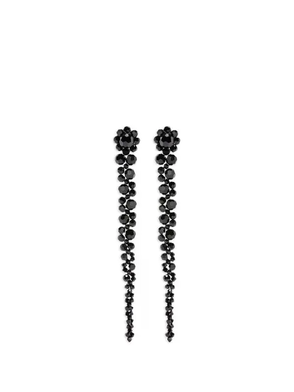 Simone Rocha Beaded Drop Earrings - Black