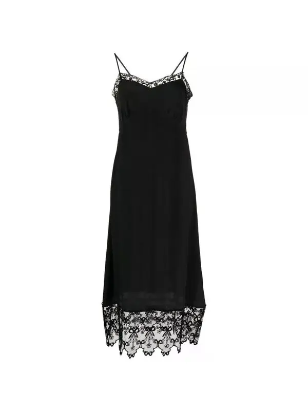 Simone Rocha Lace-trimmed Slip Dress - Black