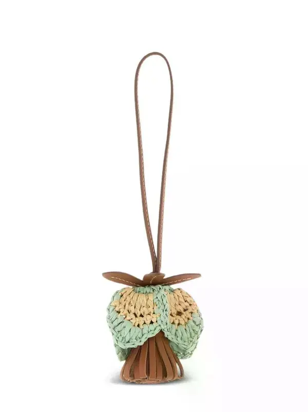 Miu Miu Leather And Raffia-effect Yarn Trick - Brown