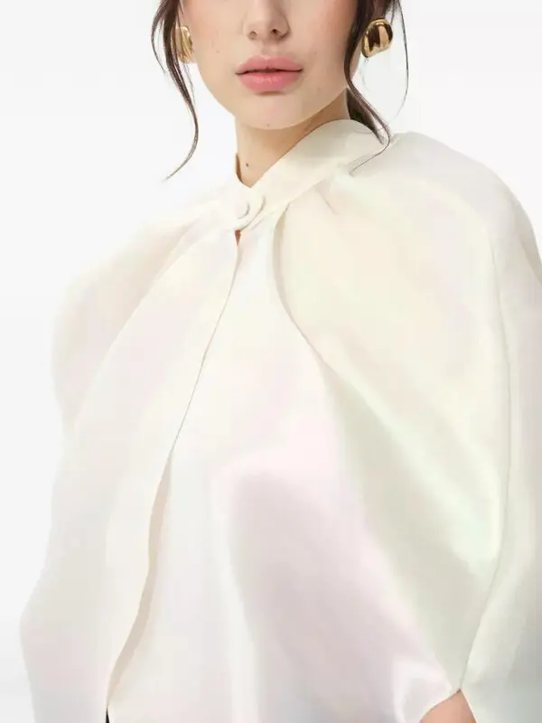 CONCEPTO Sage Cape Blouse