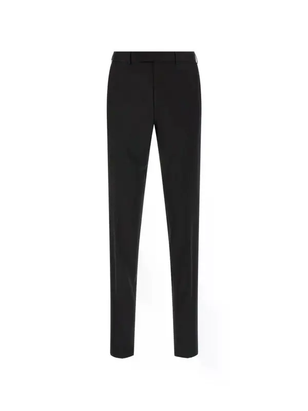 Zegna Mirror Lapels Pleated Wool Dress - Black