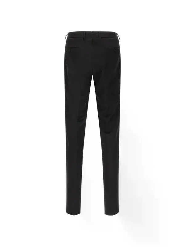 Zegna Mirror Lapels Pleated Wool Dress - Black