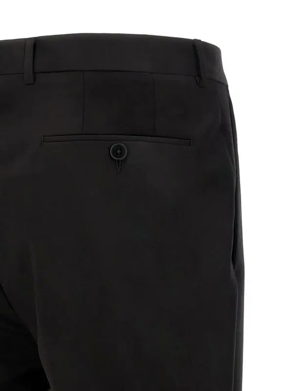 Zegna Mirror Lapels Pleated Wool Dress - Black