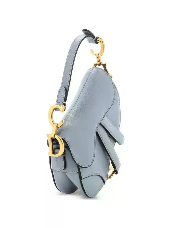 Dior Saddle Handbag Leather Micro Satchel - Blue