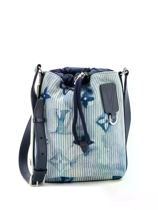 LOUIS VUITTON Sac Marin Bb Bucket Bag Monogram Watercolor Stripes Denim Limited Edition - Blue