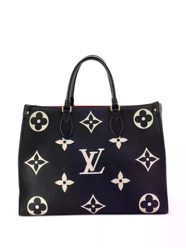 LOUIS VUITTON Onthego Mm Tote Bicolor Monogram Empreinte - Black