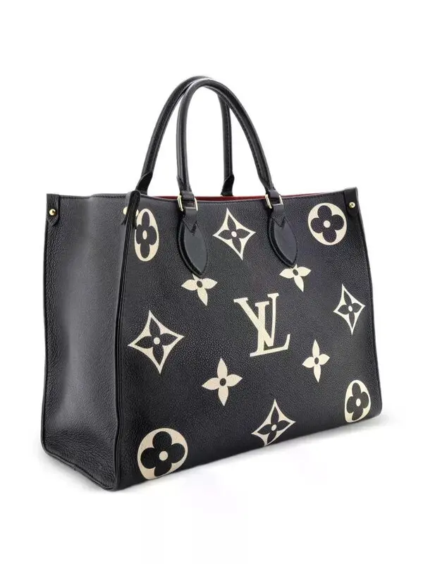 LOUIS VUITTON Onthego Mm Tote Bicolor Monogram Empreinte - Black