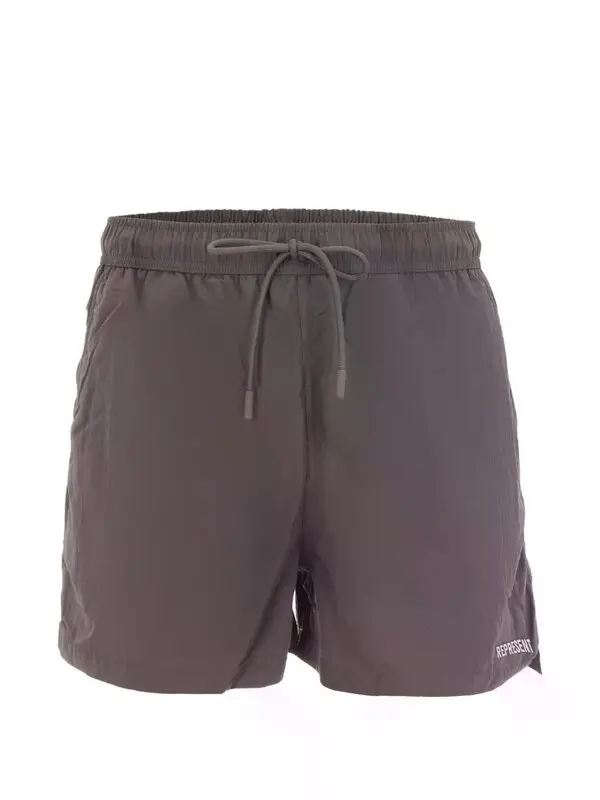 REPRESENT Drawstring Swim Shorts - Brown