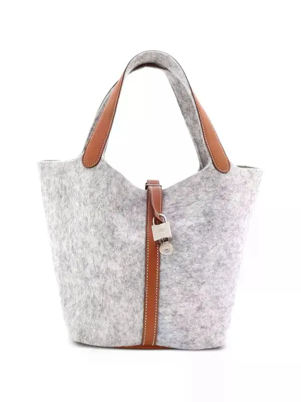 Hermès Picotin Lock Mm Bucket Bag Felt With Leather - Brown