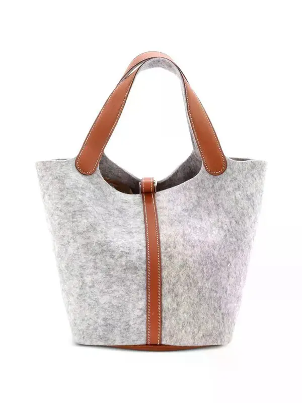 Hermès Picotin Lock Mm Bucket Bag Felt With Leather - Brown