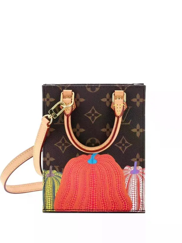 LOUIS VUITTON Petit Sac Plat Yayoi Kusama Pumpkins Monogram Canvas - Brown